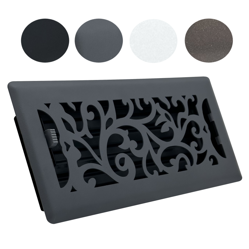 Sierra Grates Floral Design | Floor Registers > Scroll Floor Registers ...